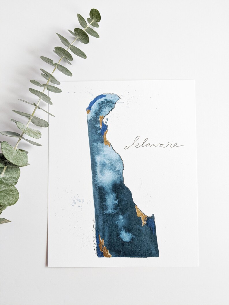 8x10 Delaware Print | Etsy