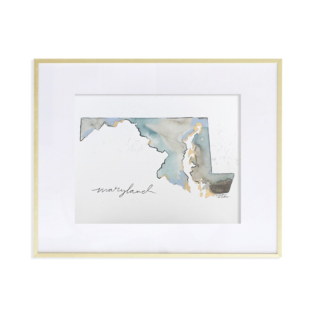 8x10 Maryland Print - Etsy