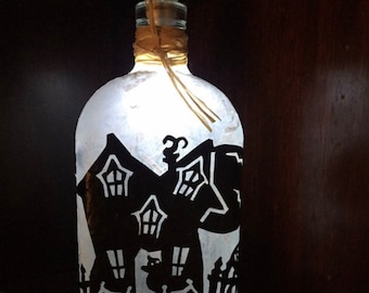 Halloween Decoration, Haunted House, Light up With LED Tealight - Etsy
