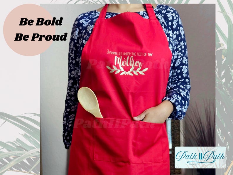 Islamic Apron: Quranic Quotes, Muslim Mother Gift - Etsy