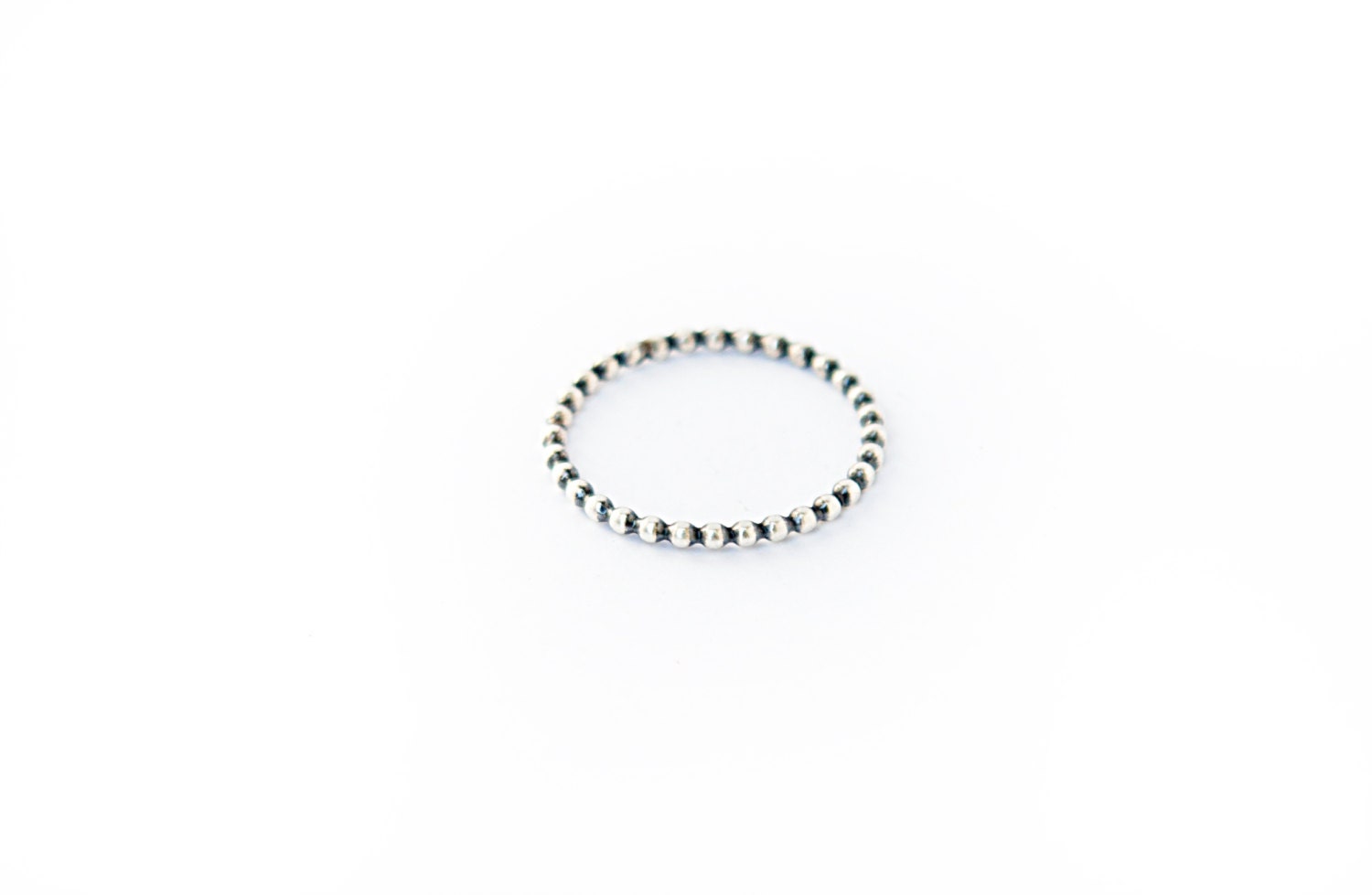 Beaded Sterling Silver Ring | Etsy