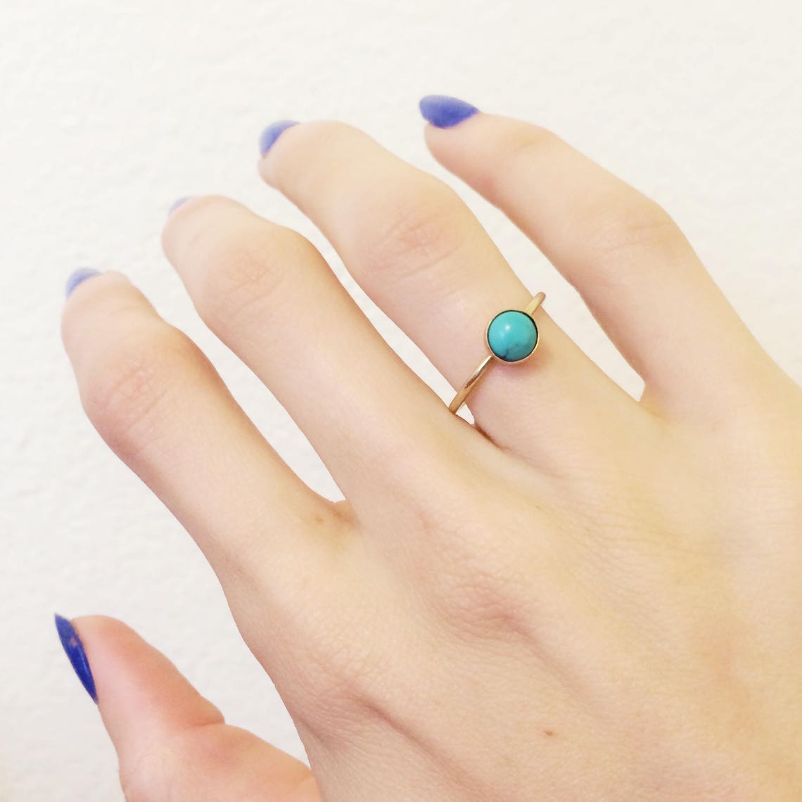 Small Gemstone Stacking Ring - Etsy