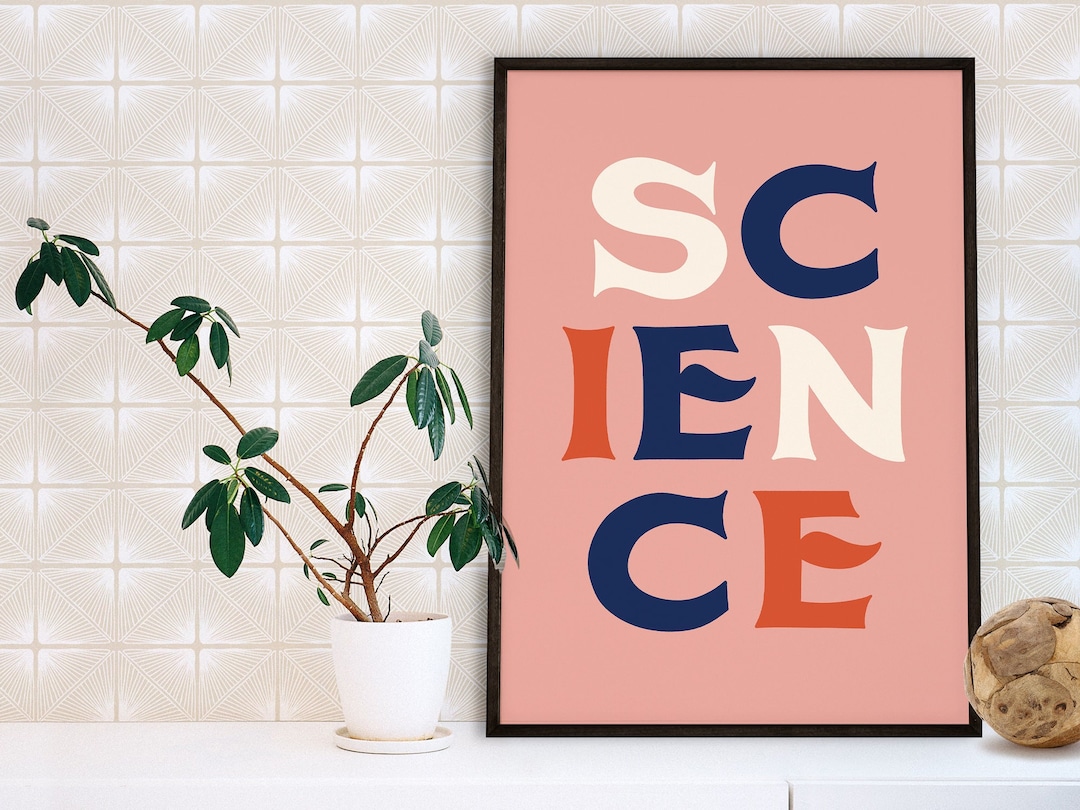 Science Art Print Printable Hand Lettering Wall Decor DIGITAL DOWNLOAD ...