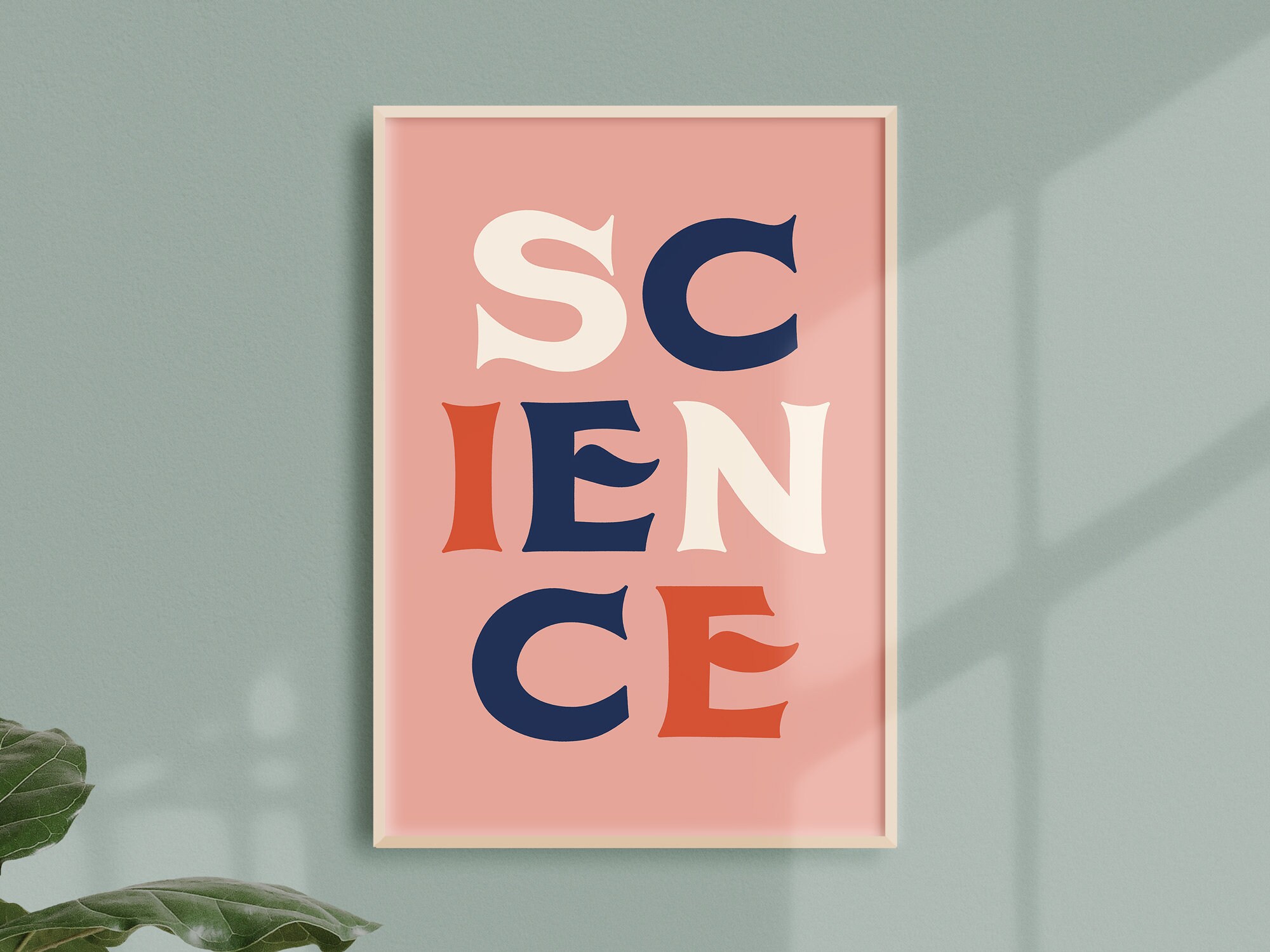 Science Art Print Printable Hand Lettering Wall Decor | Etsy
