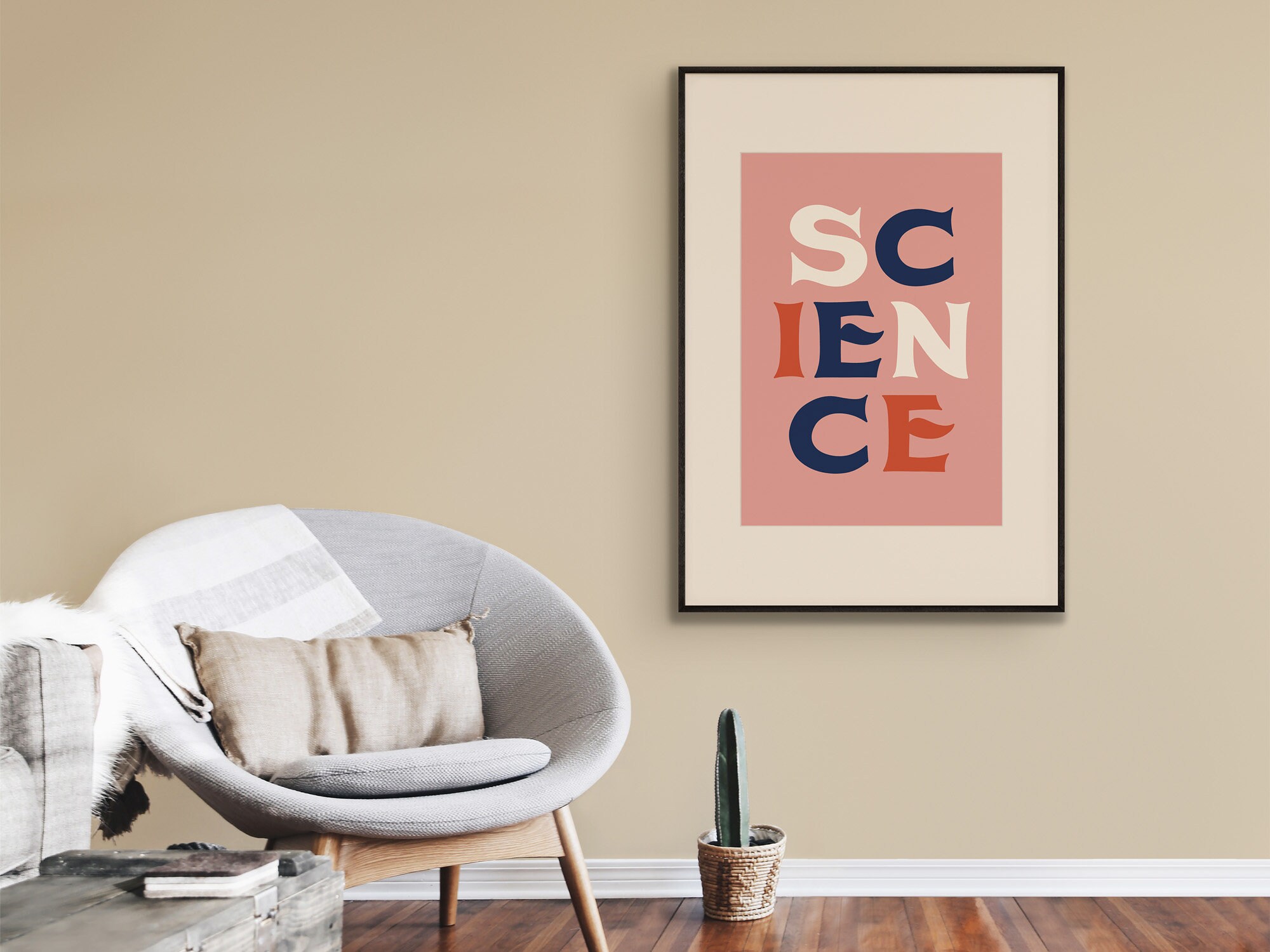 Science Art Print Printable Hand Lettering Wall Decor | Etsy