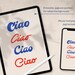 Ciao Italian Art Print – Printable Hand Lettering Wall Decor – DIGITAL ...