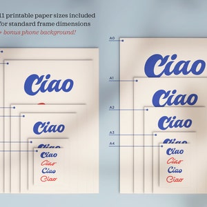 Ciao Italian Art Print – Printable Hand Lettering Wall Decor – DIGITAL ...