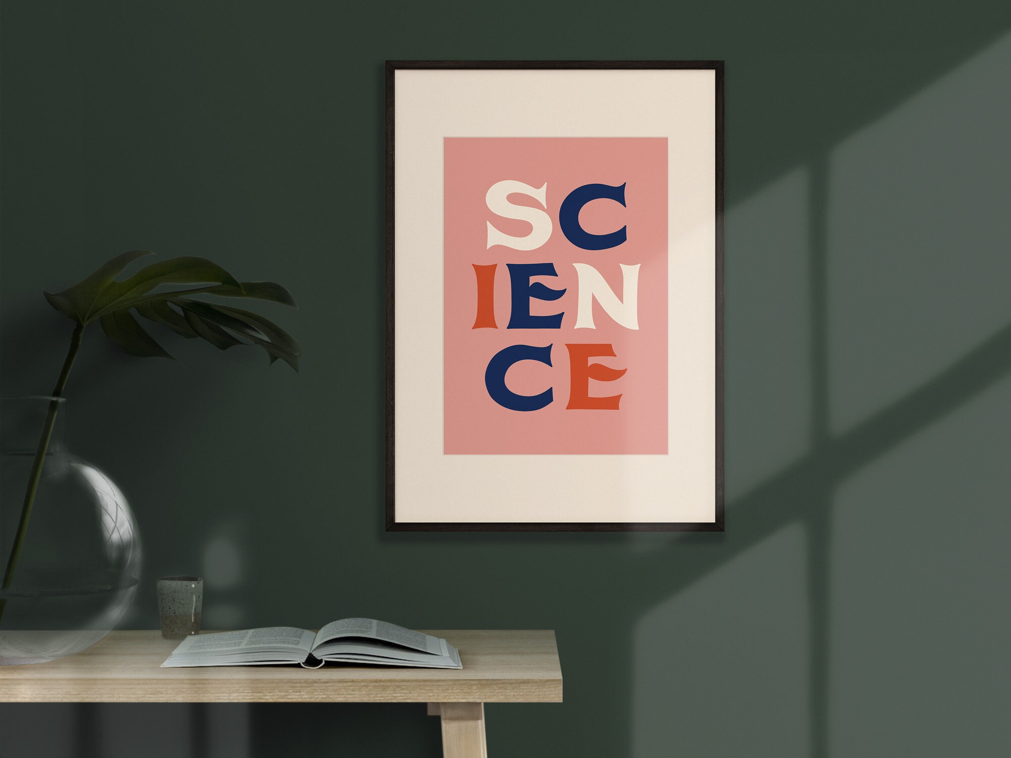 Science Art Print Printable Hand Lettering Wall Decor | Etsy