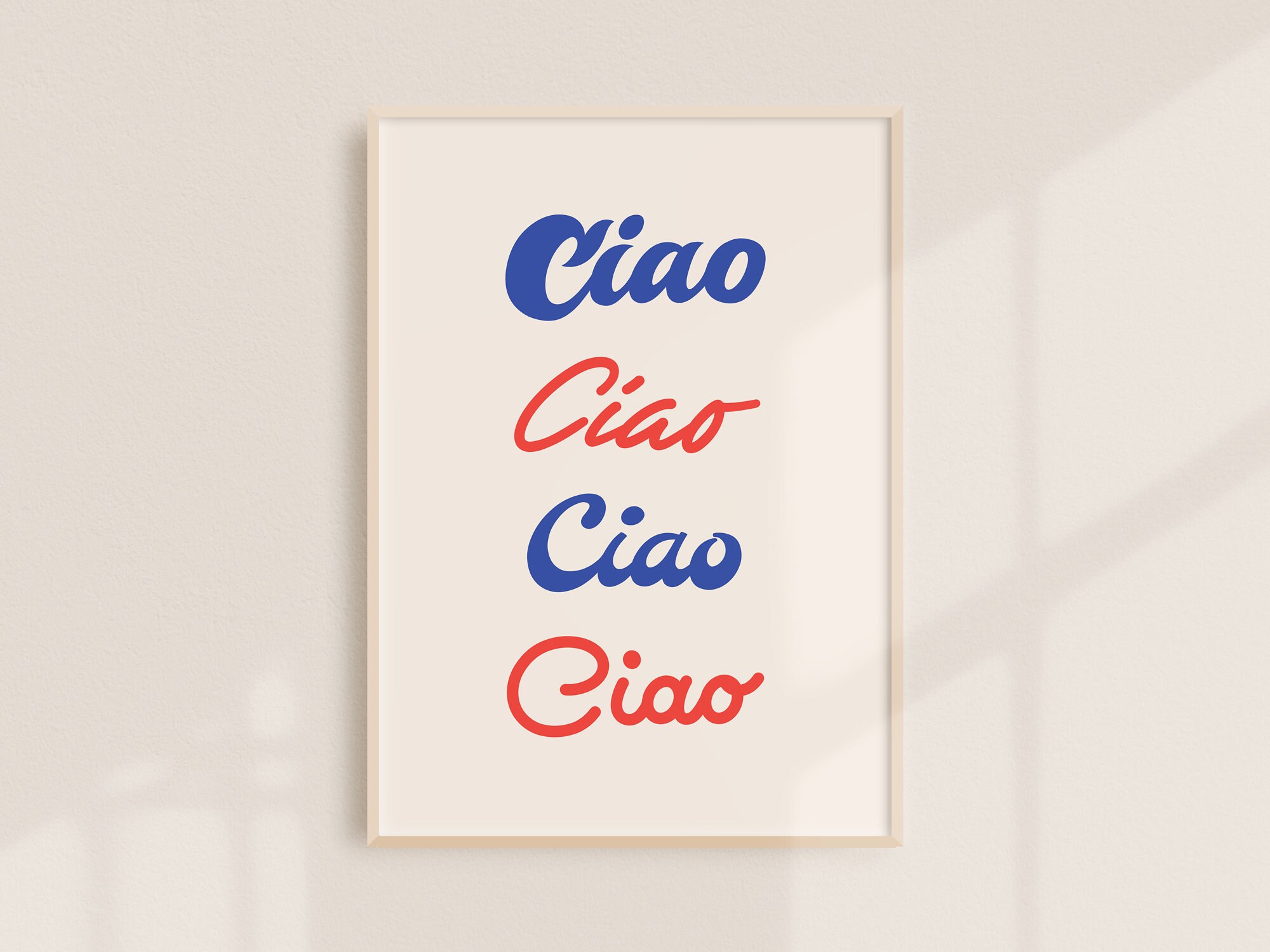 Ciao Italian Art Print – Printable Hand Lettering Wall Decor – DIGITAL ...