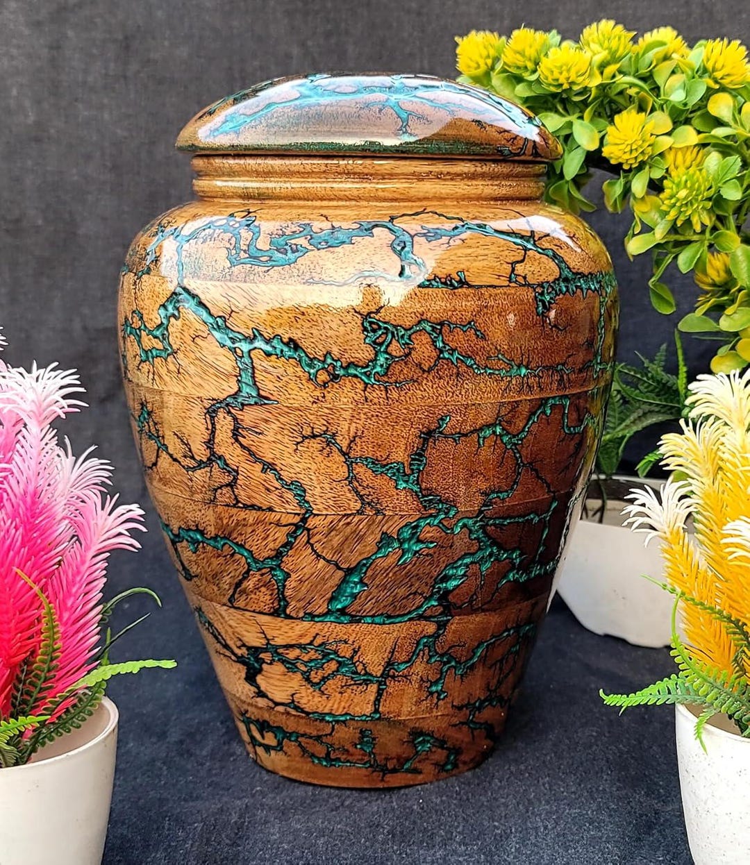 Handmade Wooden & Resin Memorial Urn for Human and Pets Ashes - Etsy