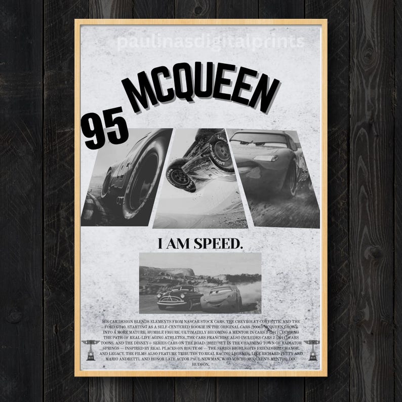 Lightning Mcqueen "i Am Speed" Poster – Digital Download | Modern Cars ...