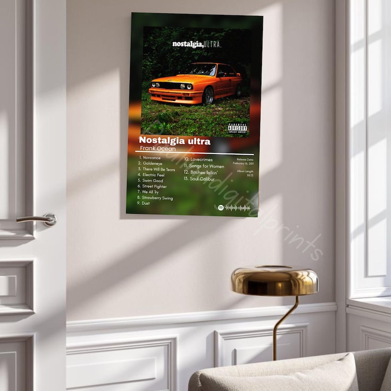 Frank Ocean Nostalgia Ultra Poster: Retro BMW Album Art (digital ...