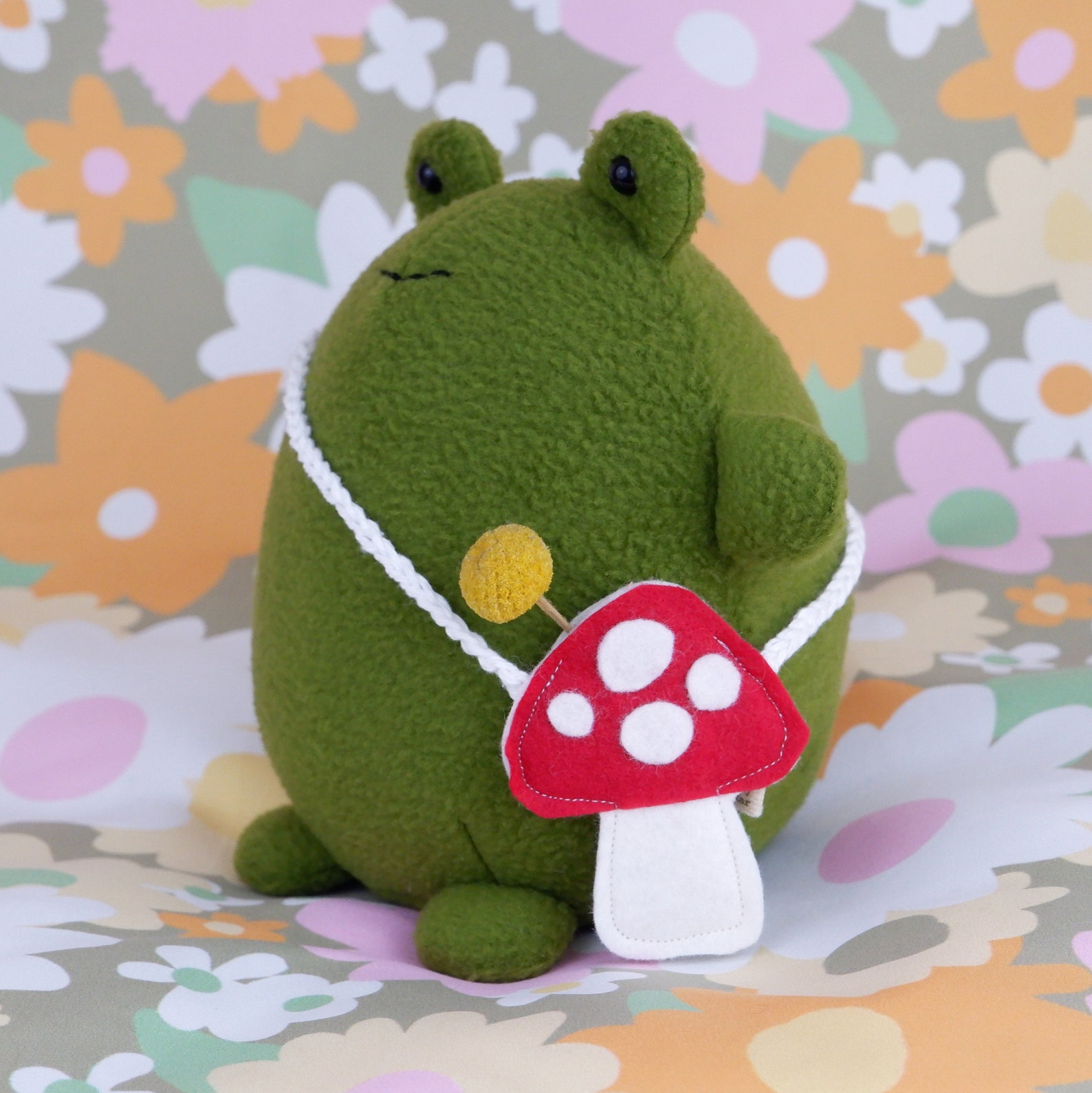 Olive Frog Plush Round Chubby Stuffed Animal - Etsy