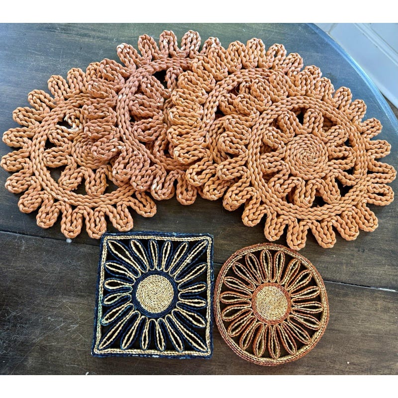 Straw Trivets - Etsy