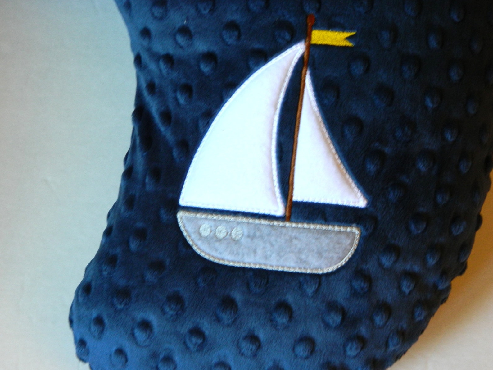Bobby Cover Sailboat Bobby Pillow Cover Minky Personalized - Etsy