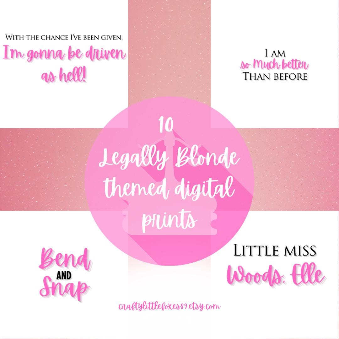 Legally Blonde Inspired Prints | Pink Law School (digital Download) - Etsy