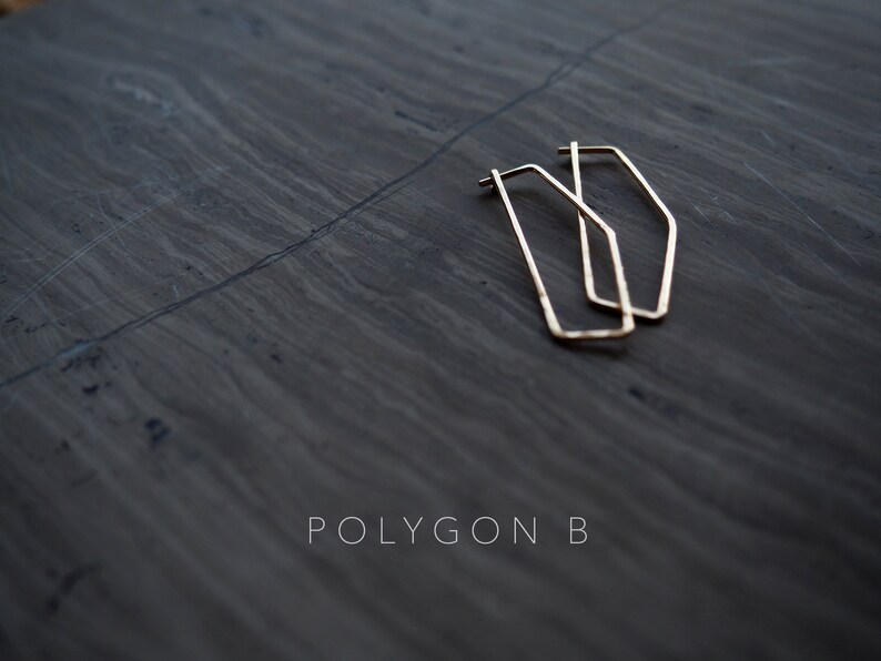 Simple Polygon Earrings - Etsy