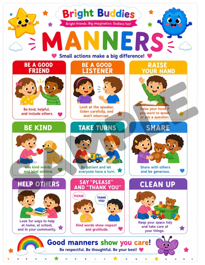 Preschool Educational Posters Bundle | Alphabet, Numbers, Colors ...