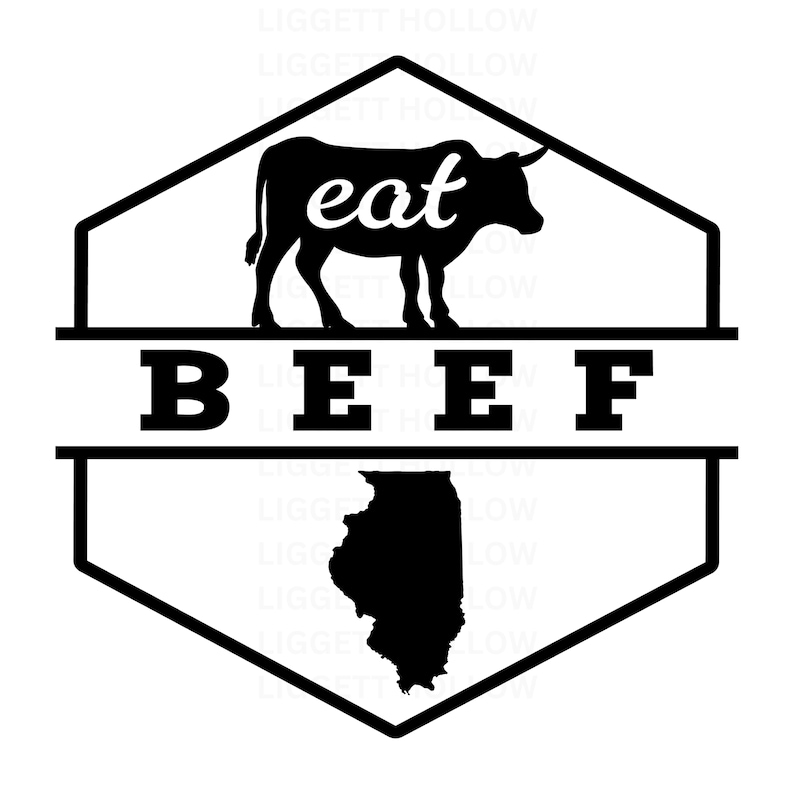 Eat Beef State Vinyl Decal: Farmhouse Truck Sticker - Etsy