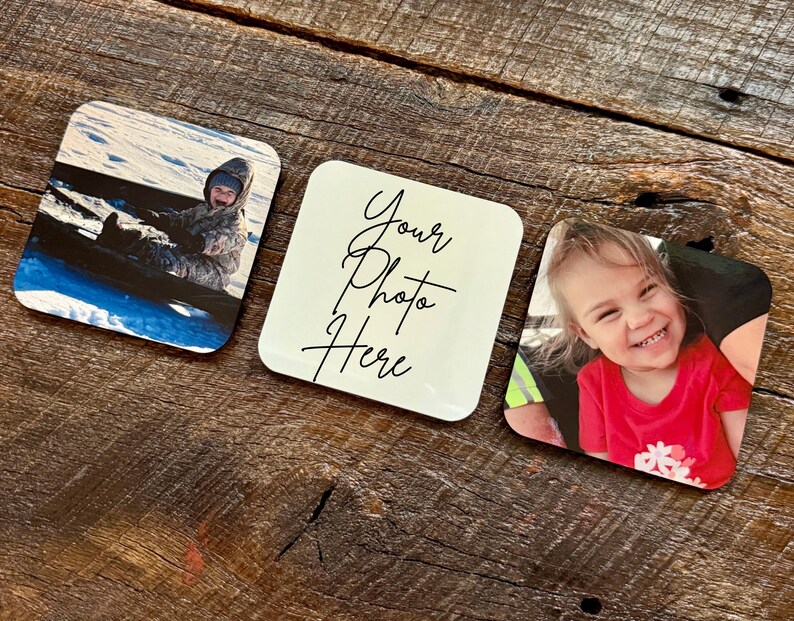 Custom Square Photo Magnet – Personalized Keepsake Gift | Family Photo ...