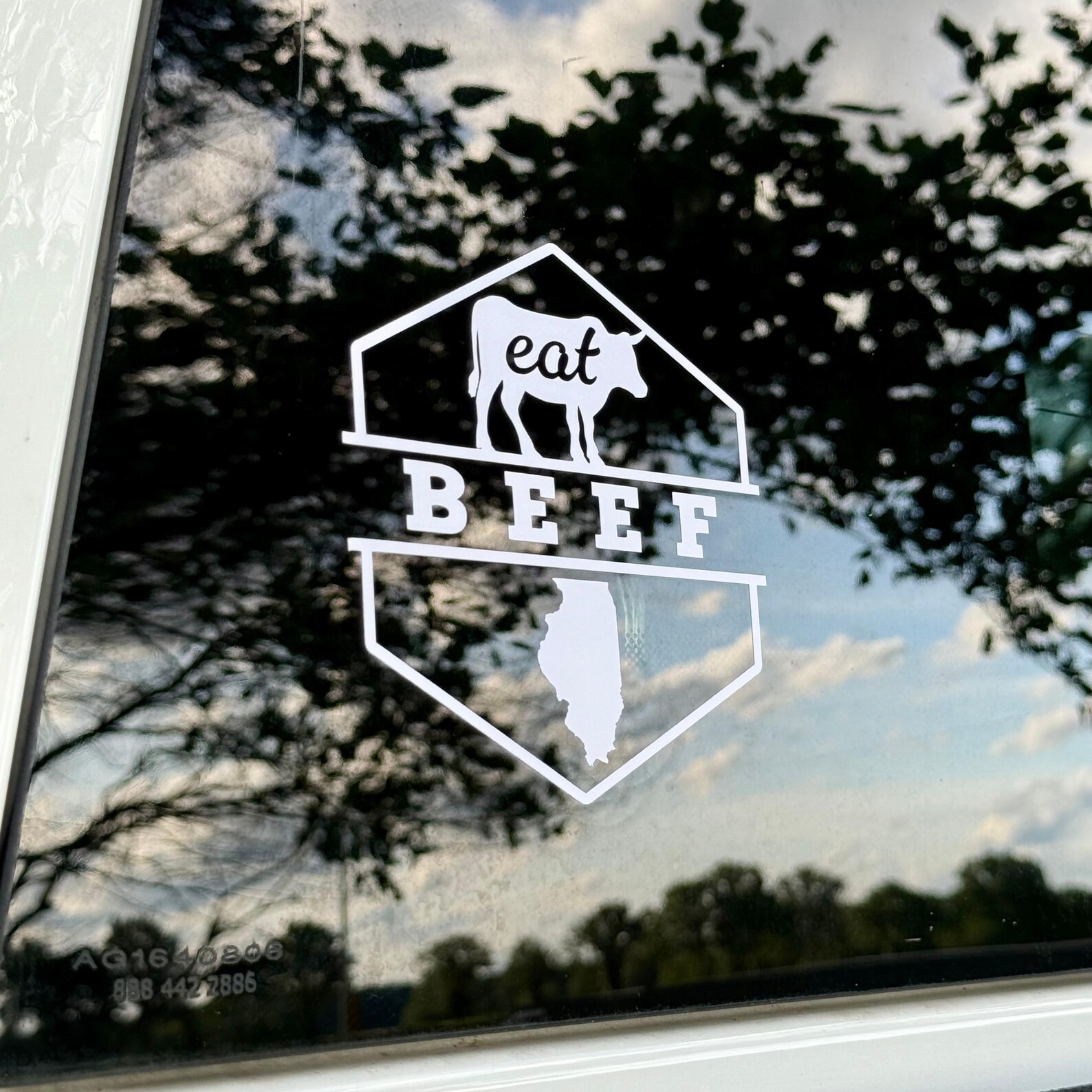 Eat Beef State Vinyl Decal: Farmhouse Truck Sticker - Etsy