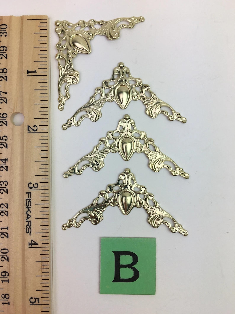 Filigree Vintage Style Fancy Book Corner Embellishments - 4pc - Etsy