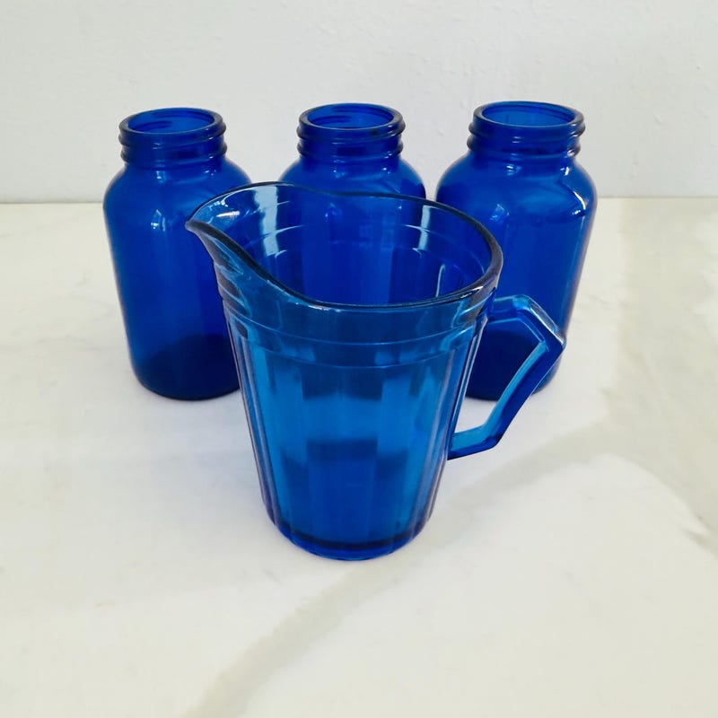 Cobalt Jars 1930s - Etsy
