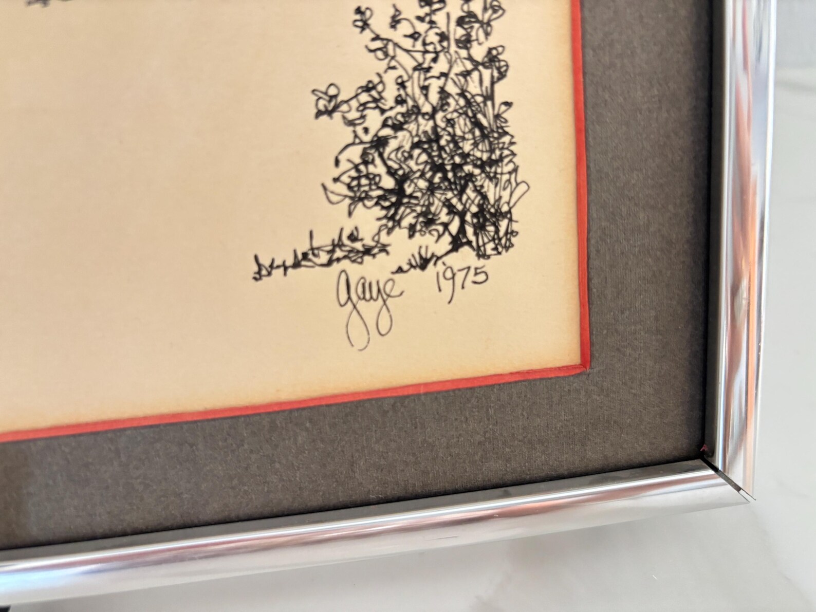 Vintage Original Sketch Signed by Gayle in 1975 From Chicopee, Mass ...