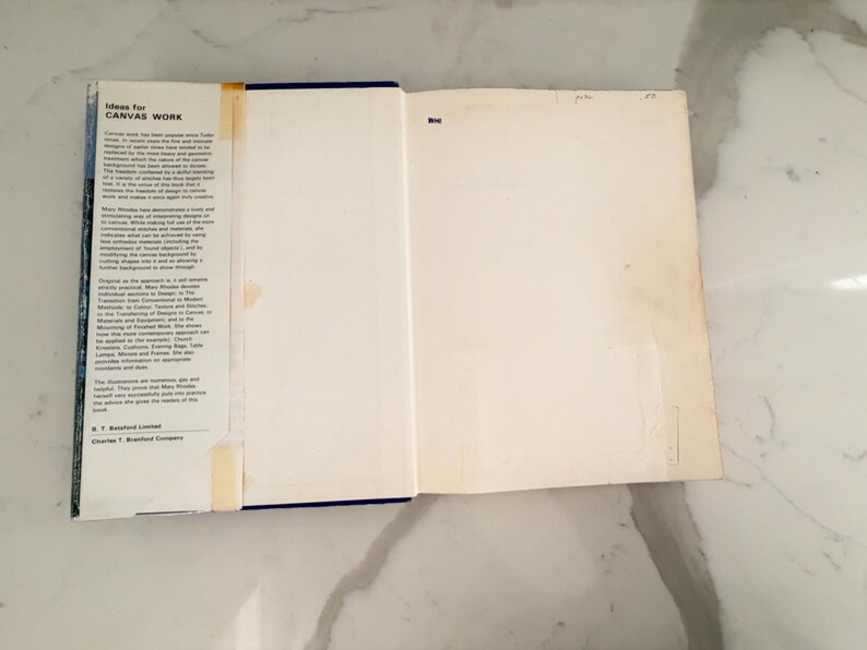 Vintage 1970 Idea for Canvas Work Hardcover Book by Mary Rhodes - Classic Needlework & Canvas ...