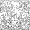 Be the Sunshine Coloring Activity Poster Children Kids Adults Coloring ...