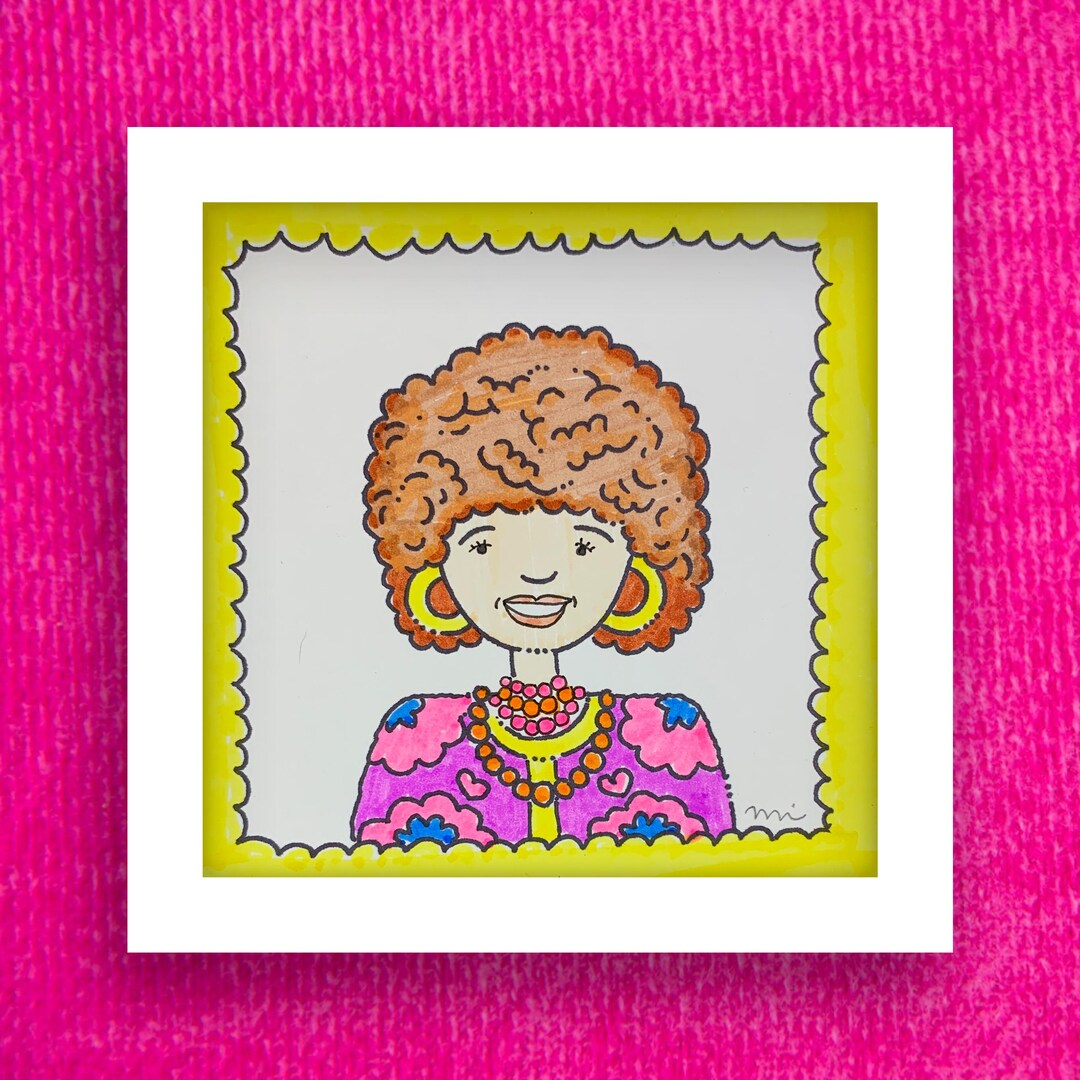 Original Illustrated Framed Portrait Artwork Famous Faces Celebrity TV ...