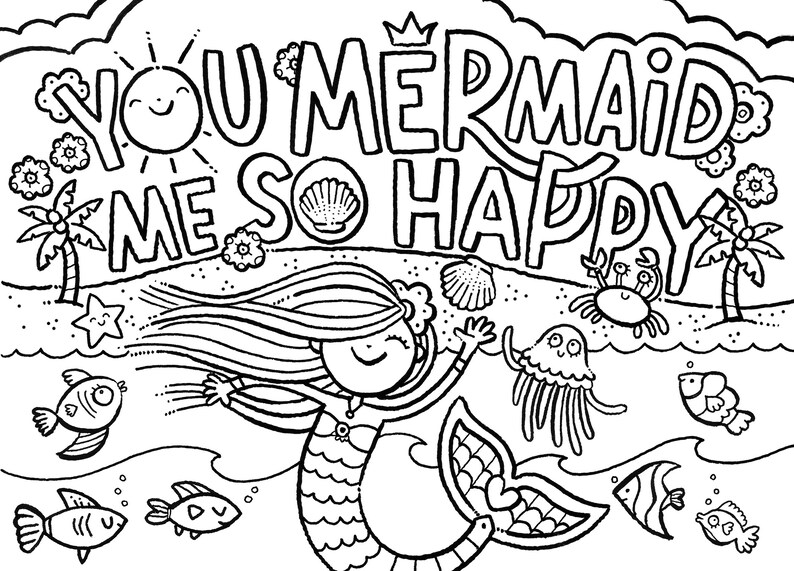 Color Me Happy, Coloring Activity Note Cards, Set of 8, Correspondence ...