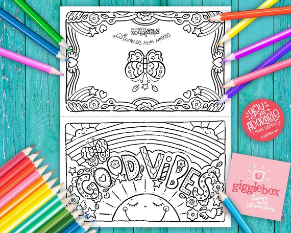 Printable Coloring Greeting Card Instant Download Printable - Etsy