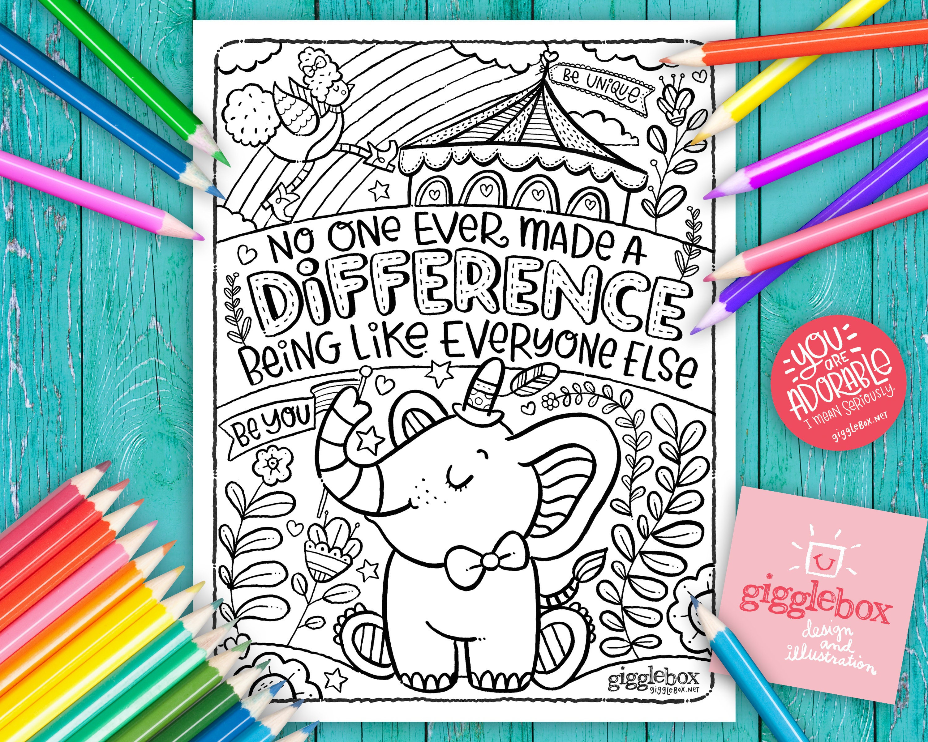 Printable Coloring Page, Instant Download, Printable, No One Ever Made ...