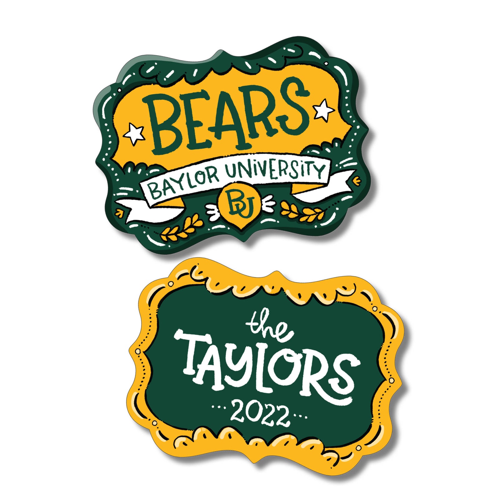 Baylor University, Bears, Holiday Personalized Holiday Ornament ...