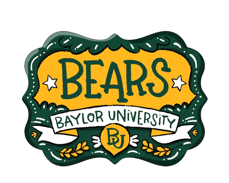 Baylor University, Bears, Holiday Personalized Holiday Ornament ...