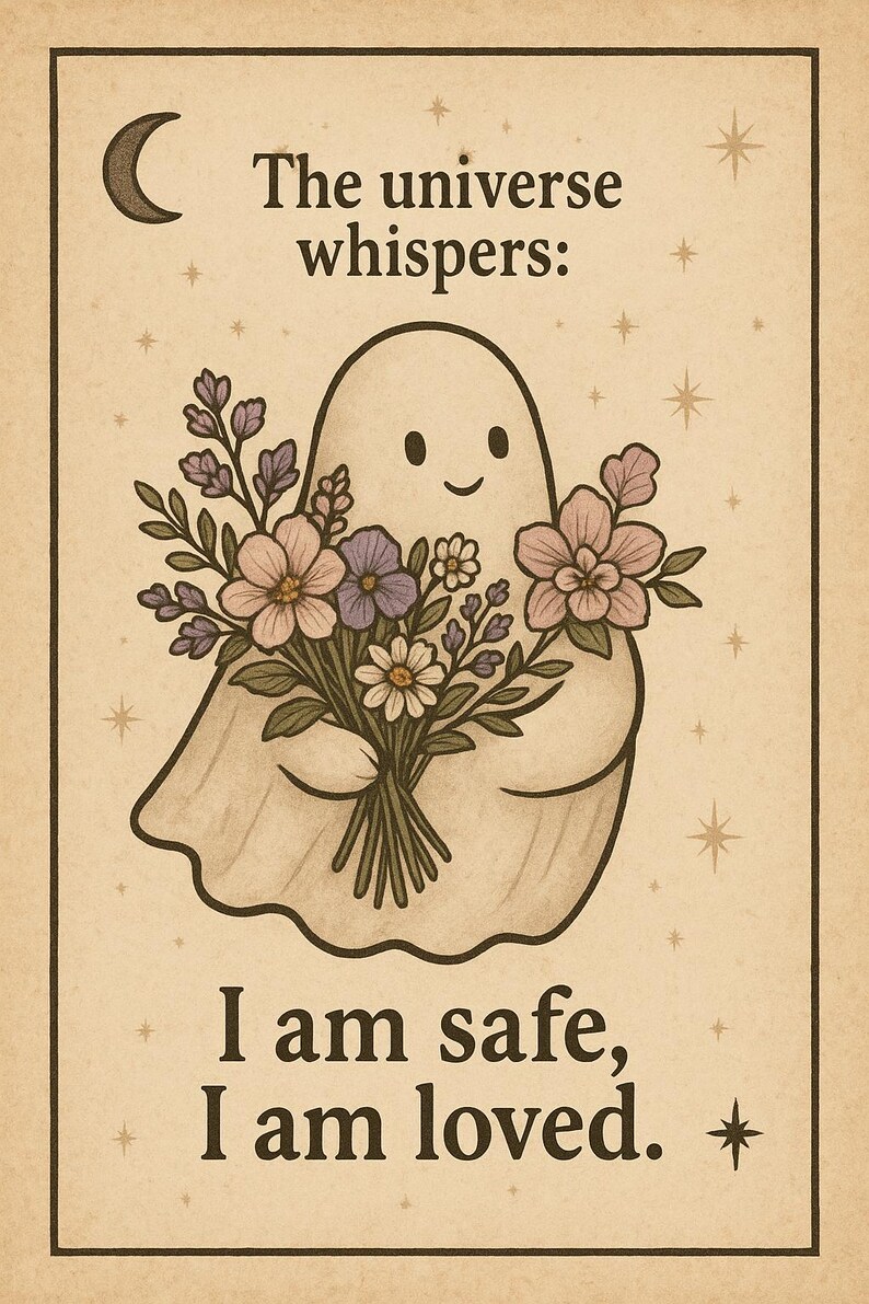 Ghostie Self-love Affirmation Cards - Immediate Printable Digital Deck ...
