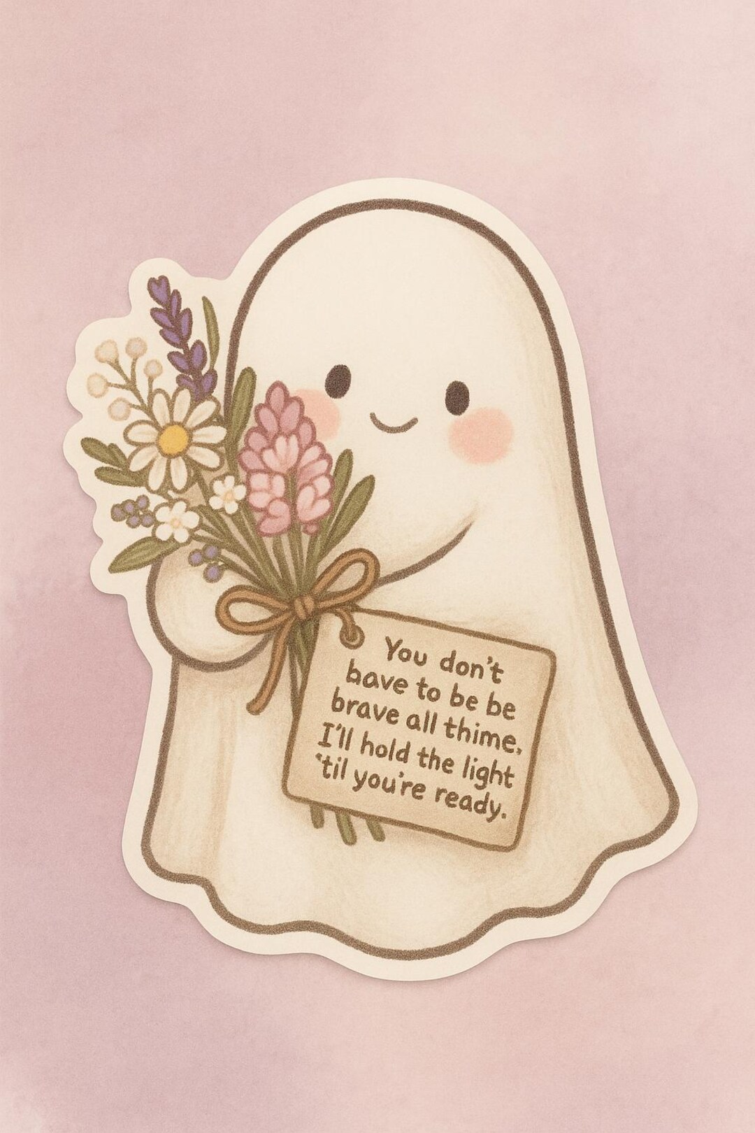 Motivational Ghost Sticker – Cute Laptop & Journal Decor - Etsy