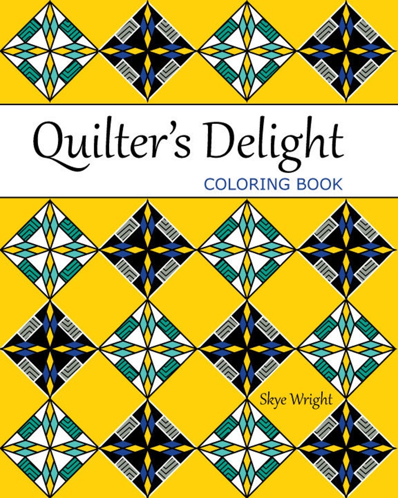 Quilt Coloring Book, Quilting Coloring Book, Geometric Coloring Book ...