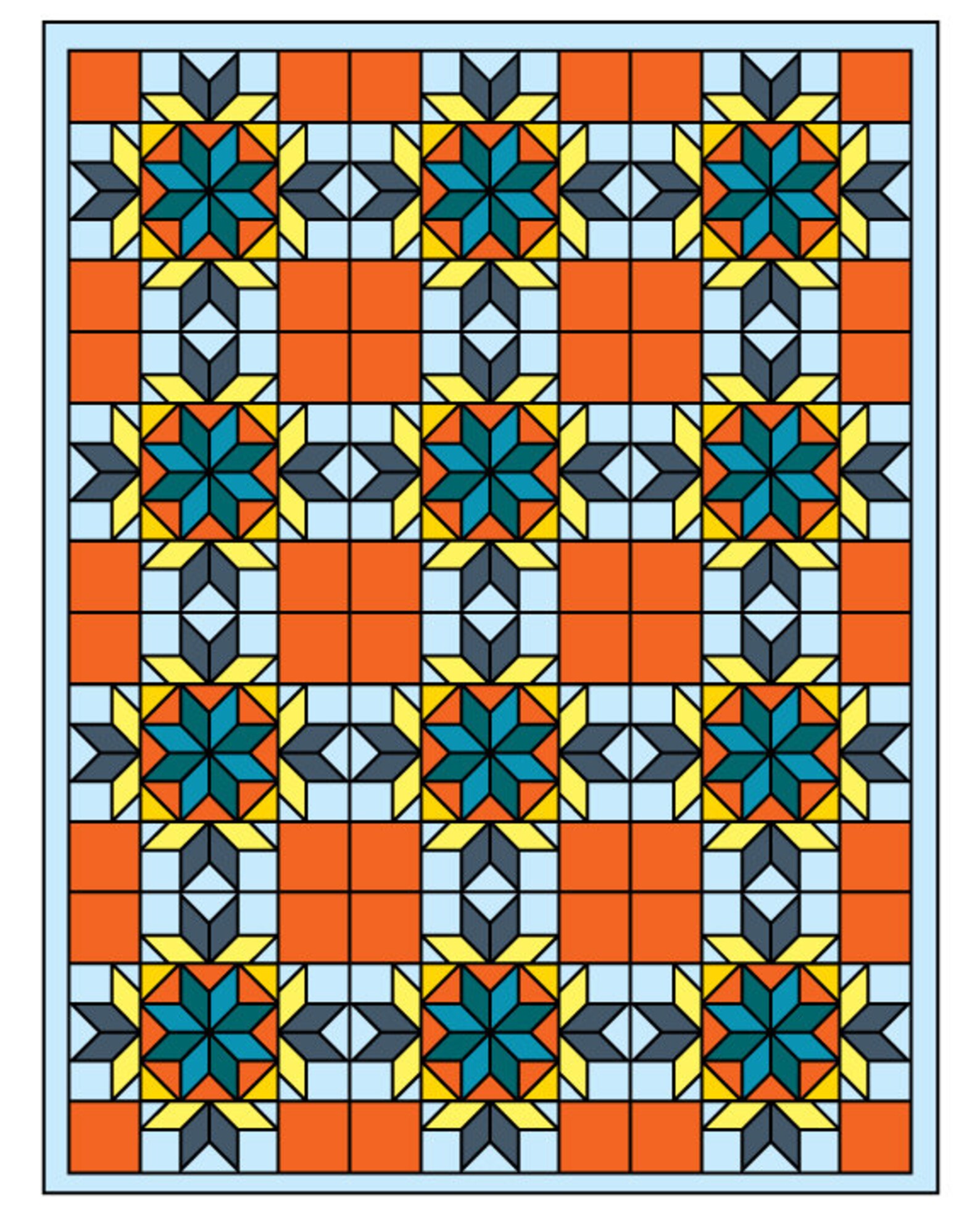 Quilt Coloring Book, Quilting Coloring Book, Geometric Coloring Book ...