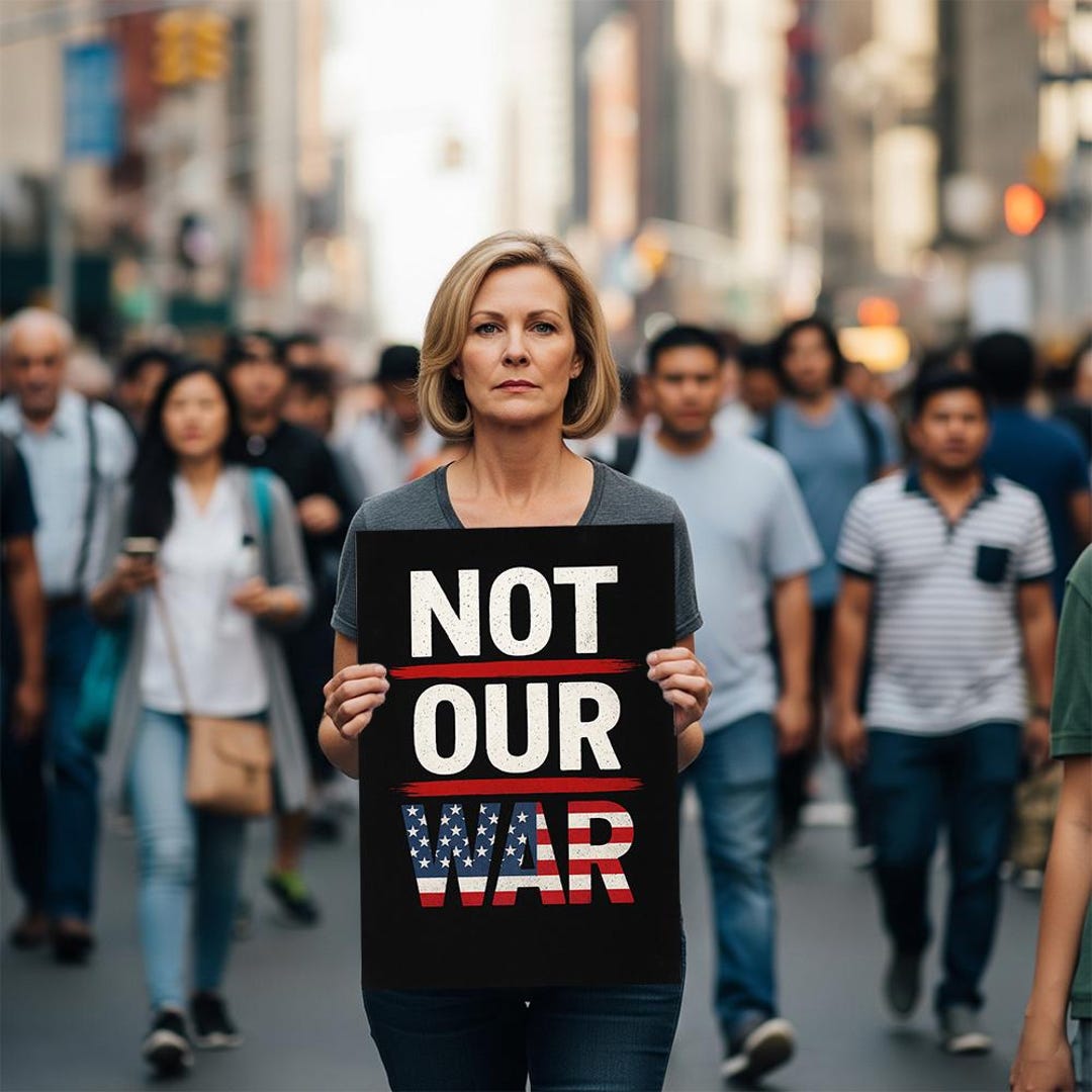Not Our War Protest Sign PRINTABLE, Stop War, Peace, No War Anti-trump ...