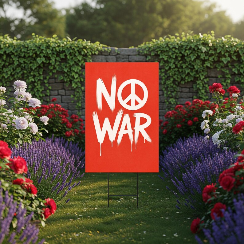 No War Protest Sign PRINTABLE, Stop War, Peace, Not Our War, Anti-trump ...