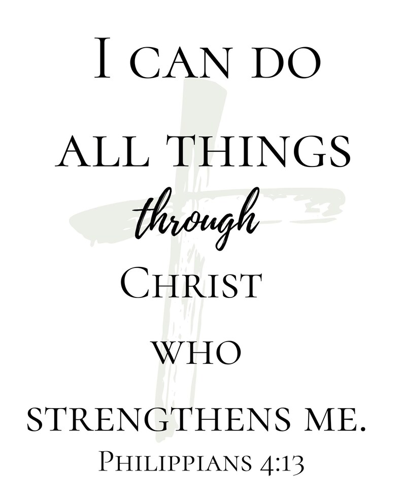 Bible Verse Wall Art Chirstian Printable Decor Scripture Home Decor ...