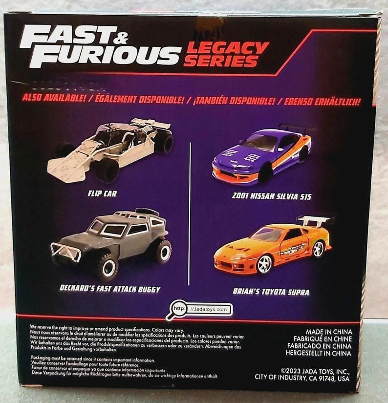 Jada Fast & Furious Nissan Silvia S15 Toyota Supra 2 Pack 1/32 Legacy ...