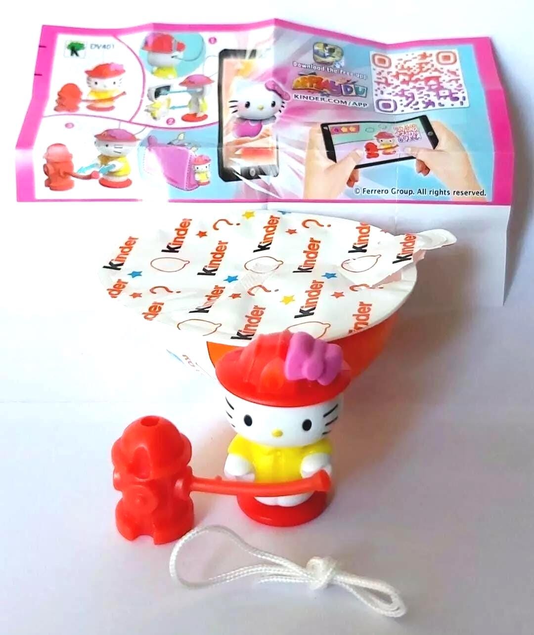 Rare Vintage Kinder Joy Hello Kitty FIRE FIGHTER DV401 Figurines Toys ...