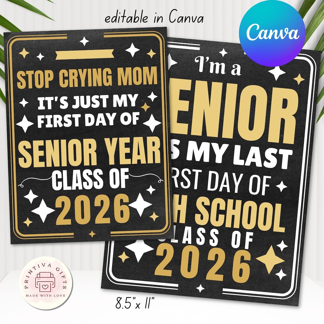 Stop Crying Mom Sign | First Day of School Printable | Funny Back to ...