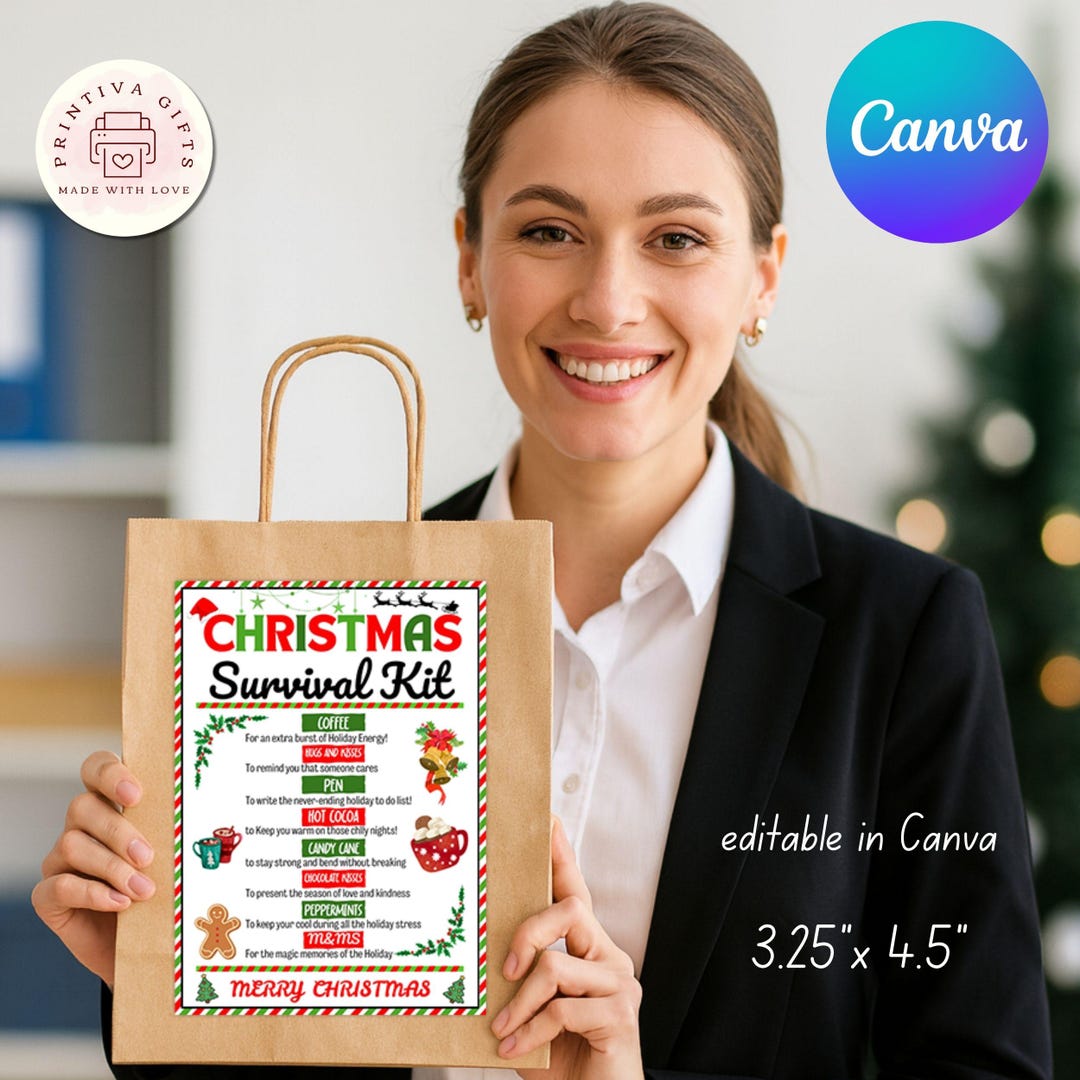 Christmas Survival Kit Card | Staff Appreciation Gift | Employee ...
