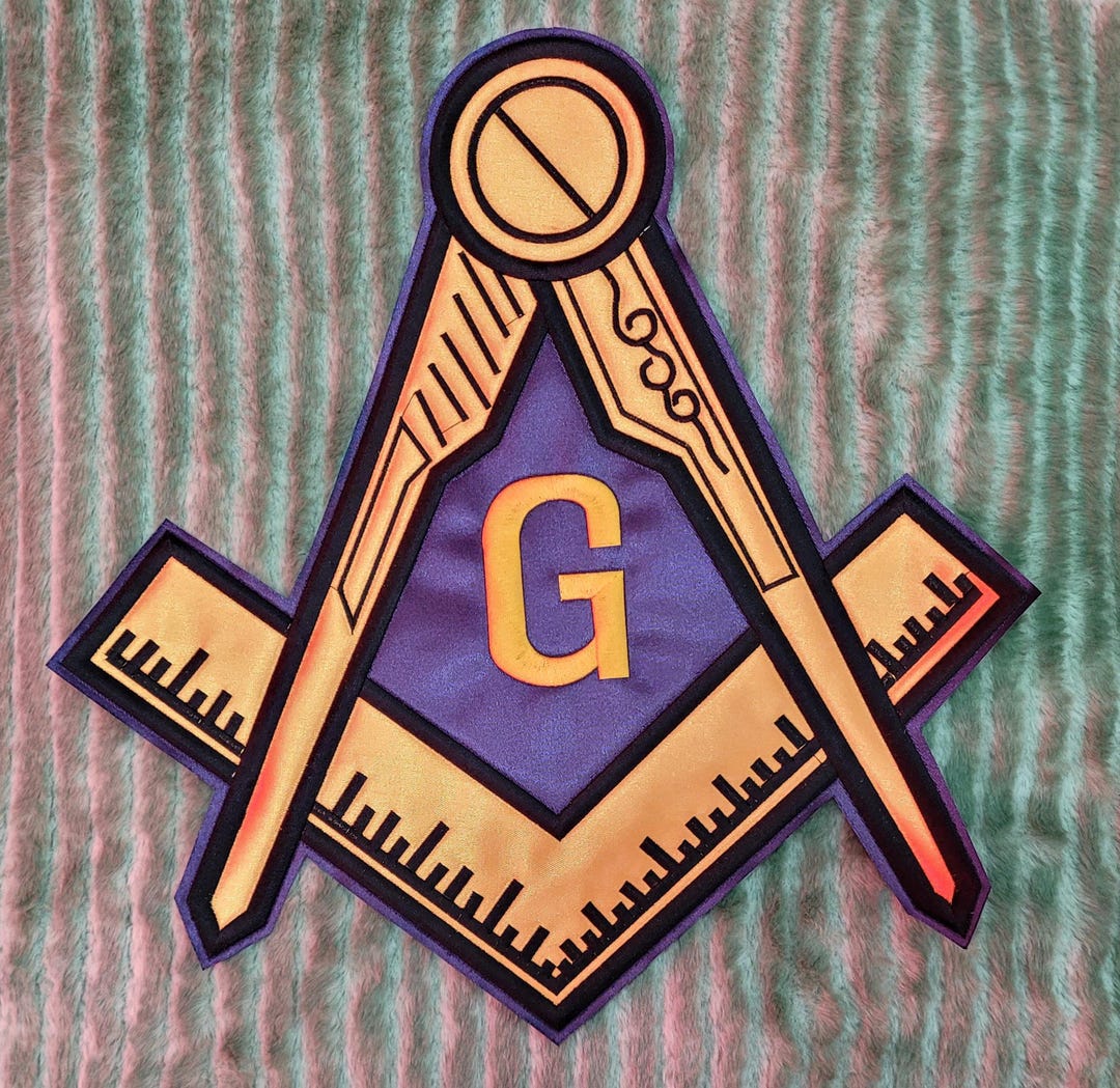 Freemasonry Masonic Square and Compass Huge High Quality Embroidered ...