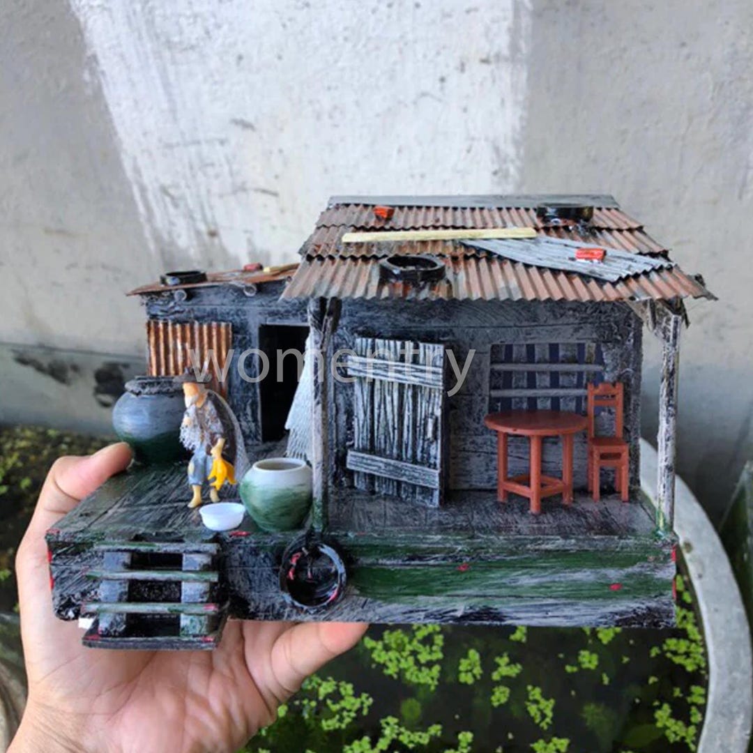 Fishtank Ornaments –floating House for FISHTANK – Handmade Fish Tank ...