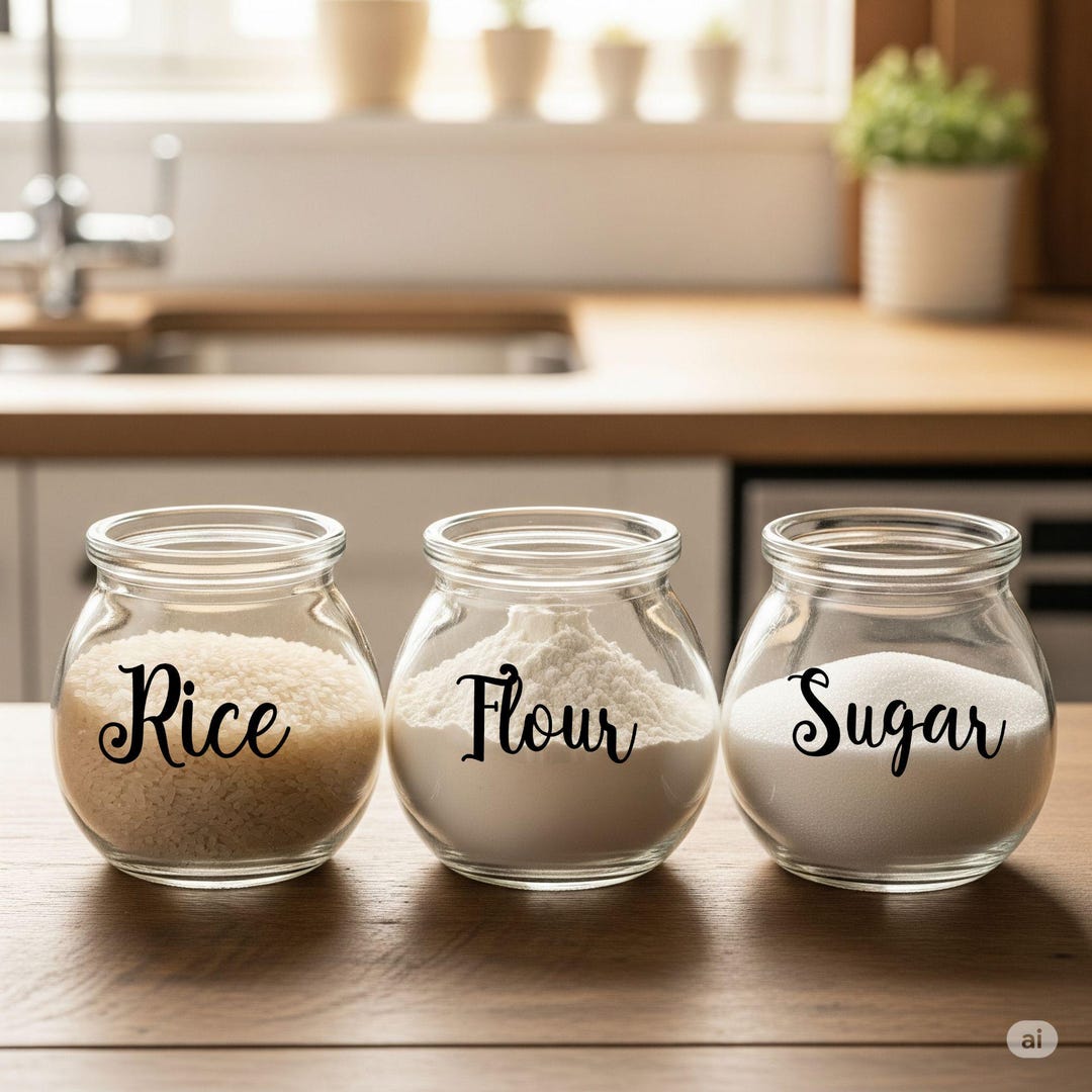 Darling Font Decals / Custom Pantry Labels / Canister Labels / Pantry ...